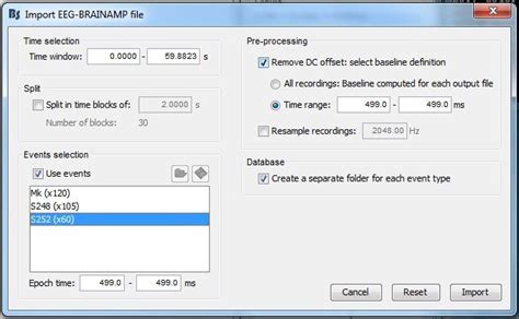 Importation EEG MEG Bug Bugs Brainstorm