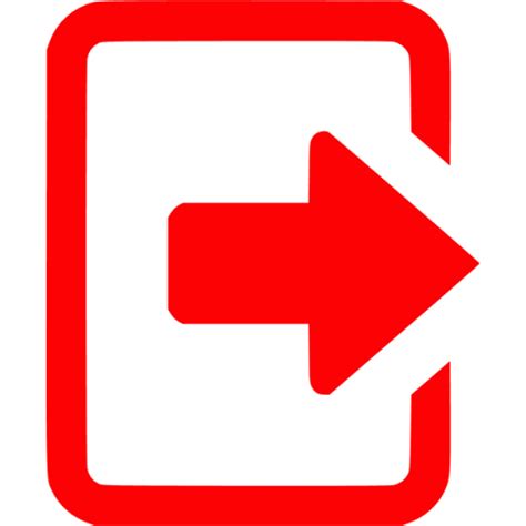 Red Logout Icon Free Red Logout Icons