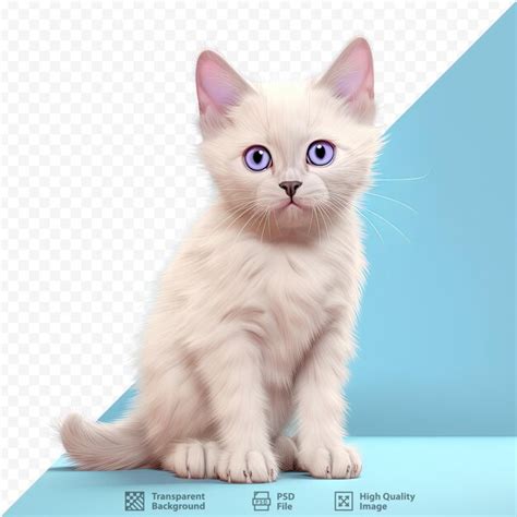 Premium Psd Adorable Thai Kitty With Backdrop
