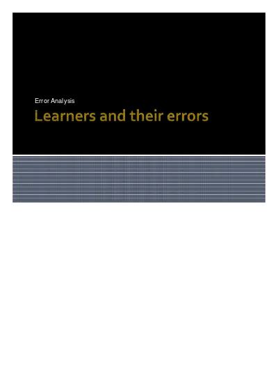 Materi Applied Linguistics Error Analysis