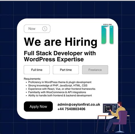 Full Stack Developer With Wordpress Expertise Jobseekerlk