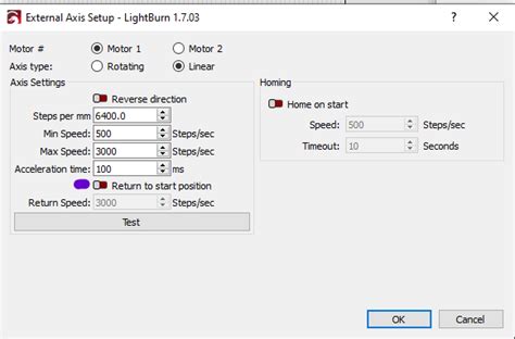 Disable Rotary Return To Home Zero Lightburn Software Questions