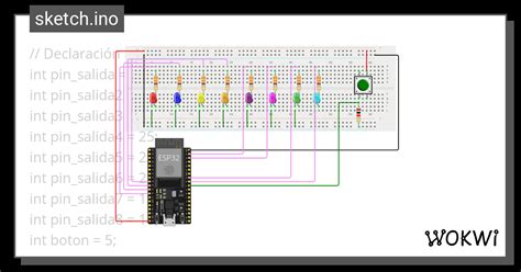 Encender Led Con Boton Wokwi Esp32 Stm32 Arduino Simulator
