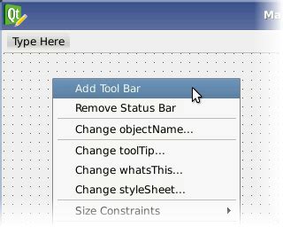 Creating Main Windows In Qt Designer Qt Designer Manual