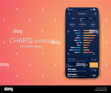 Mobile Application Interface Ui Design Stock Vector Stock Vector