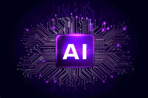 AI Microchip With Glowing Circuit Symbolizing Advanced Technology Innovation And Dynamic