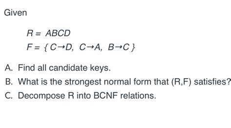 Solved Given R ABCD F C D C A B C A Find All Chegg