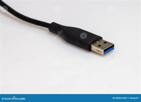 Usb Cable Isolated On White Stock Image Image Of White Technology
