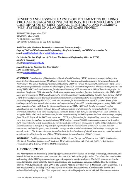 pdf benefits and lessons learned of implementing building virtual