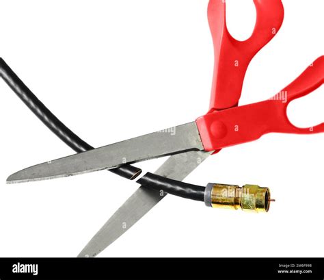Cord Cutting Cable Concept Stock Photo Alamy