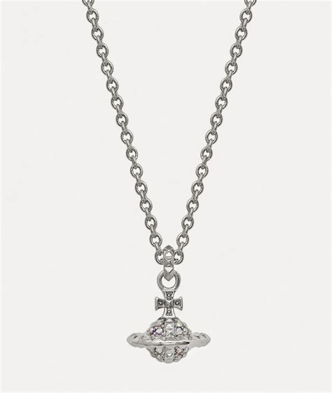 Vivienne Westwood Mayfair Small Orb Pendant Necklace Rhodium