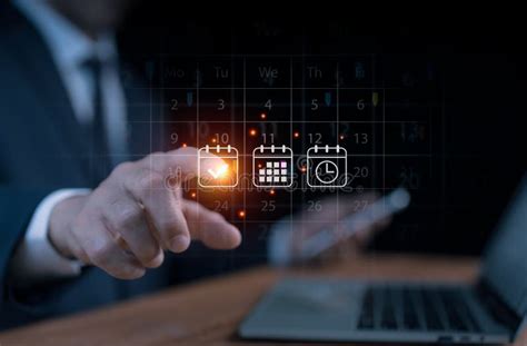 Business Planning Agenda Calendar Work Schedule Concept Owners Mark The Virtual Calendar