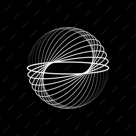 Líneas En Forma De Círculo Ilustración De Vector De Espiral Ronda De