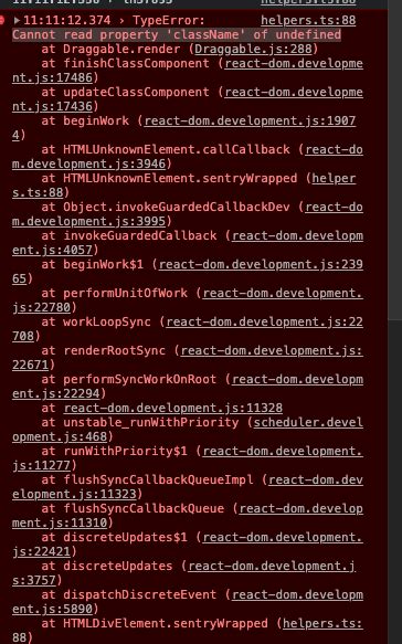 Cannot Read Property ClassName Of Undefined Issue 689 React
