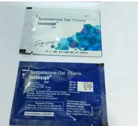 Testosterone Gel 1 Packaging Size 14 Pouch Packaging Type Box At