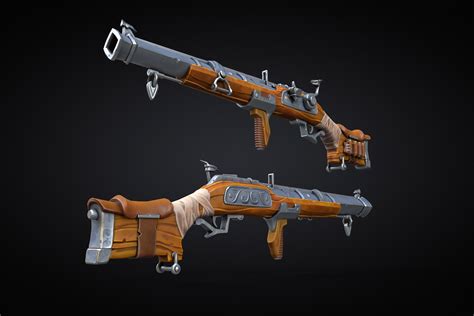 Stylized Musket Blunderbuss Rifle By Lowpoly89