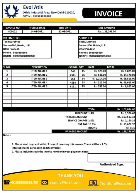 exemplary info about best gst invoice format in excel webunit