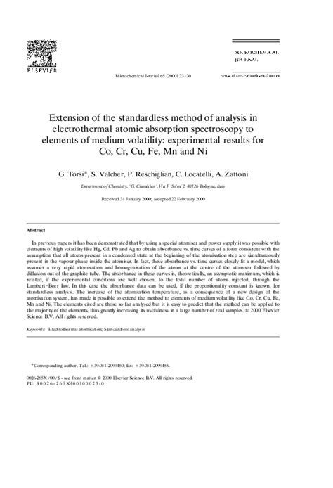Pdf Extension Of The Standardless Method Of Analysis In