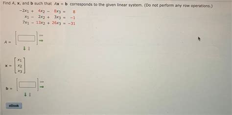 Answered Find A X And B Such That Ax B Bartleby