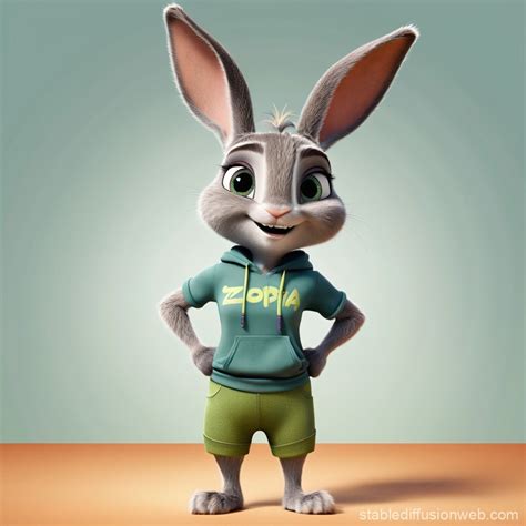 Zootopia Bunny In Workout Clothes Stable Diffusion Online