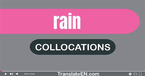 Collocations With Rain In English