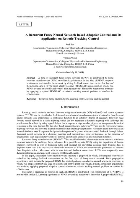 pdf adaptive control based on recurrent fuzzy wavelet neural network