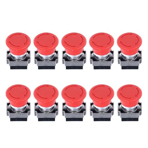 Self Locking Push Switch Aluminum Alloy Resetting Selector Start Stop