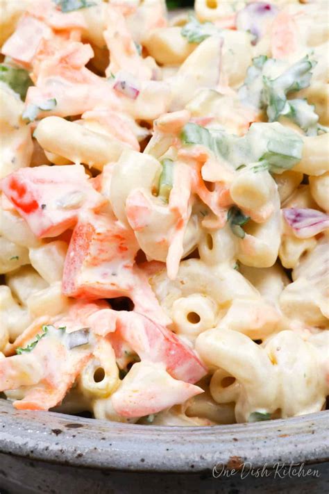 Small Batch Macaroni Salad One Dish Kitchen