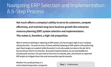 5 Steps To Navigating Erp Selection And Implementation Logan Consulting