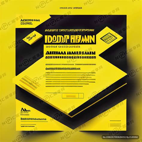 Ai创作图广告公司宣传单黄色 昵图网