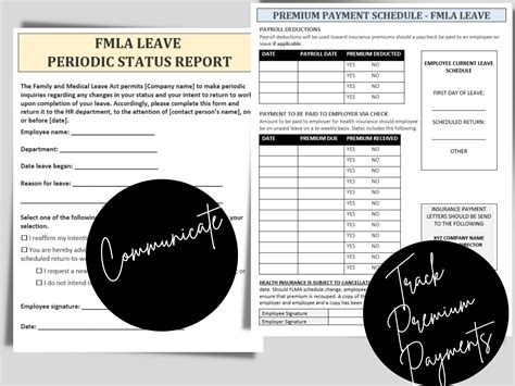 FMLA Template Bundle FMLA Tracker Spreadsheet MS Editable Word Excel Documents Tracking