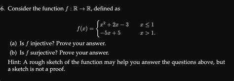 solved 6 consider the function f r r defined as 2 x2