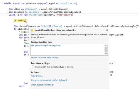 Starting A Transaction From An External Application Running Outside Of