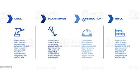 Construction Industry Related Process Infographic Template Process