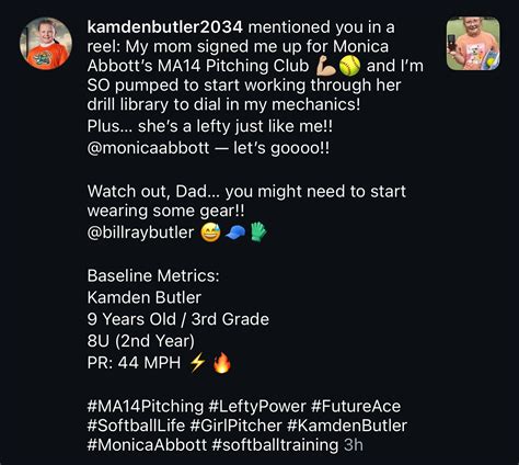 Monica Abbott Getting Down With Repost Because You Have Inspired Us