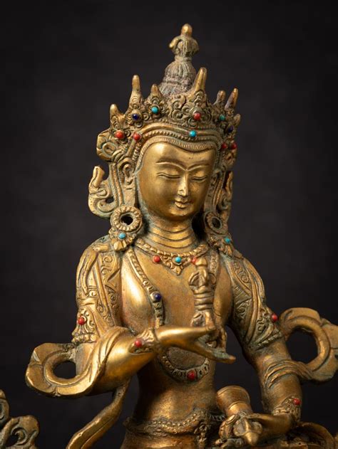Mid 20th Century Old Bronze Nepali Vajrasattva Statue Originalbuddhas