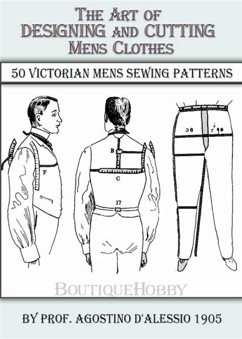 Vintage Victorian Pattern Mens Clothes Pattern Drafting Mens Sewing