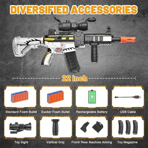 Realistic Toy For Nerf Guns Dart Electric Sniper Rifle With Scope 120