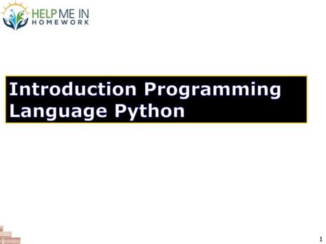 Help With Pyhon Programming Homework Ppt Programming Languages Computing