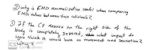 Solved 2 Why Is Emg Normalization Useful When Comparing Emg