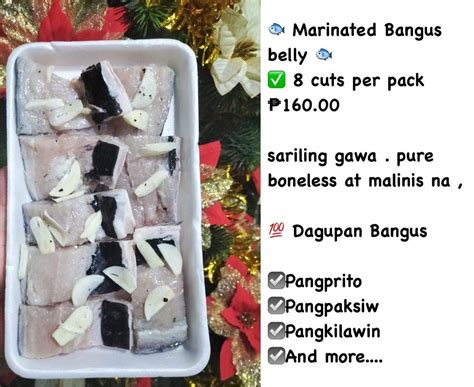 Bangus Belly Marinated Food And Drinks Fresh Produce On Carousell