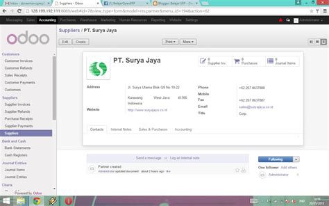 Belajar Erp Tugas 6 Membuat Master Data Di Odoo 8