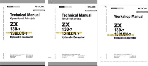 Hitachi Zx130 7 Zx130lcn 7 Hydraulic Excavator Technical And Workshop