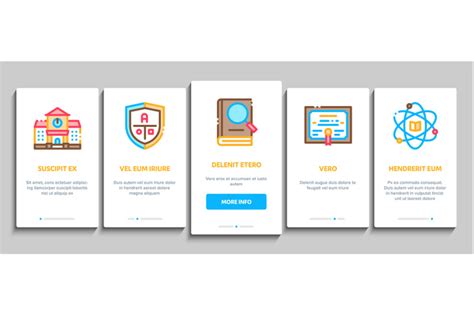 Academy Educational Onboarding Elements Icons Set Vector By Pikepicture Thehungryjpeg