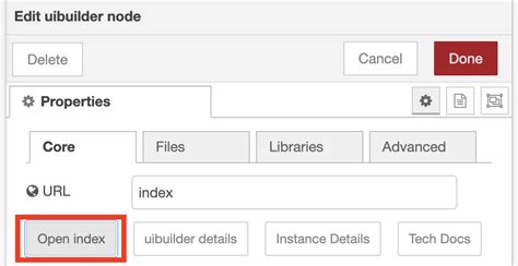 how to automatically open the uibuilder webpages after node red start