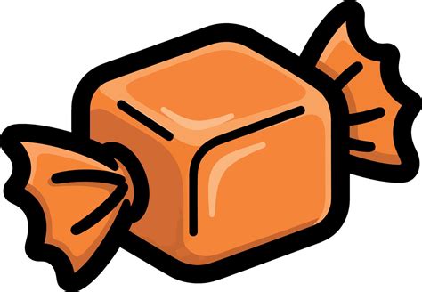 Orange Cube Candy Illustration 68636809 Vector Art At Vecteezy