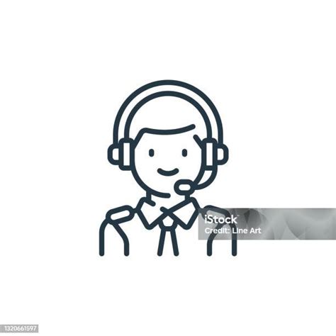 항공 개념에서 파일럿 아이콘 벡터 파일럿 편집 가능한 스트로크의 얇은 선 그림입니다 웹 및 모바일 앱 로고 인쇄 미디어에 사용할