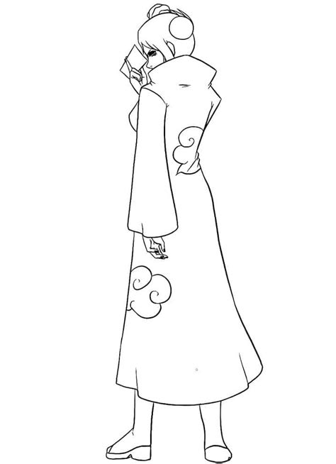 Konan Akatsuki Coloring Page Free Printable Coloring Pages Porn Sex