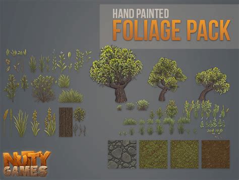 Hand Painted Foliage Pack D Vegetation Unity Asset Store