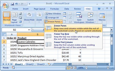 Freeze Or Lock Specific Rows And Columns When Scrolling In Excel